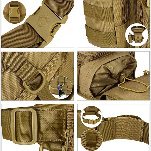 Bags | Tactical Drop Leg Bag Military Fanny Tool Thigh Pack Molle Panel ...